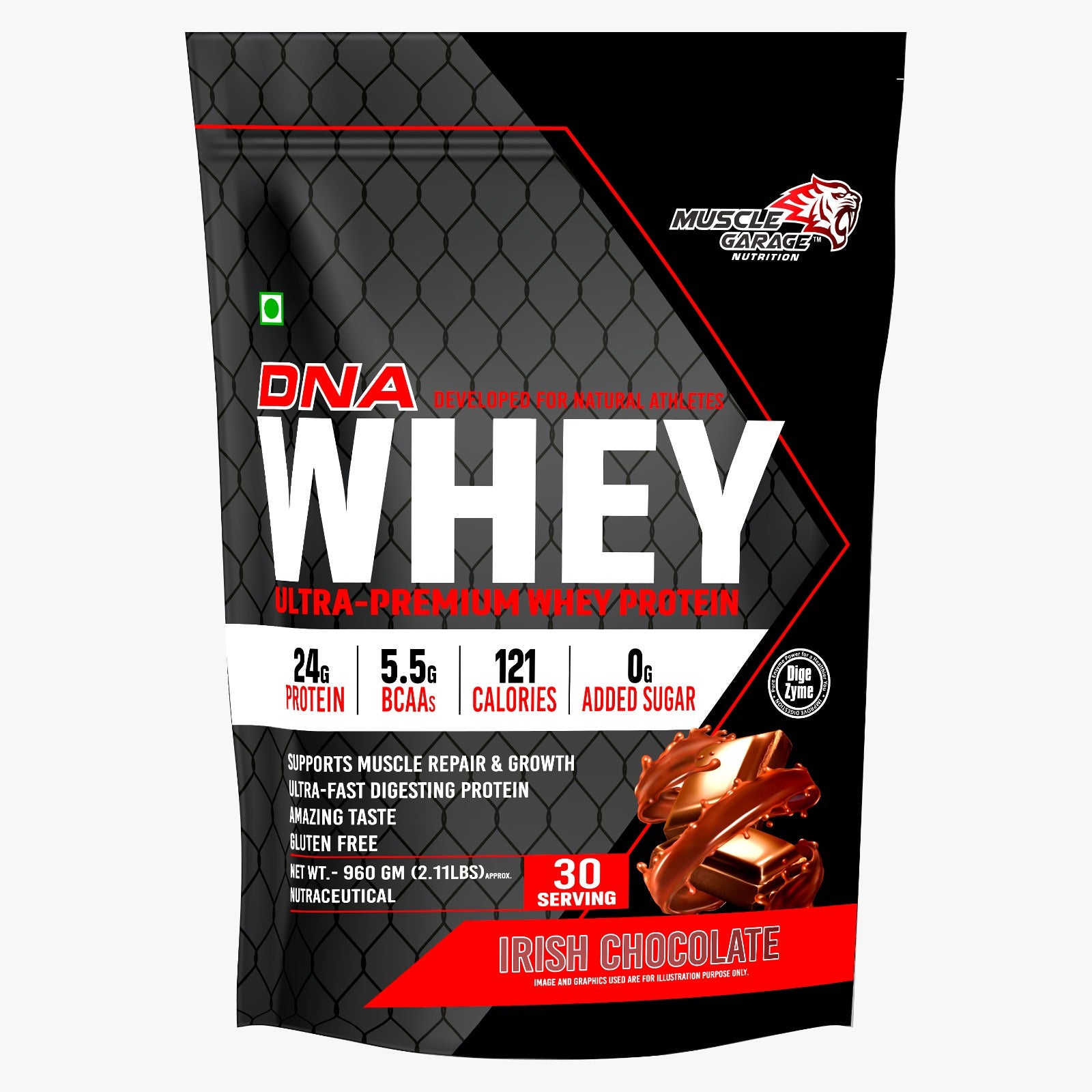 MG DNA Whey Ultra-Premium Whey Protein, 30 Serving|960Gm (2.11 Lbs)